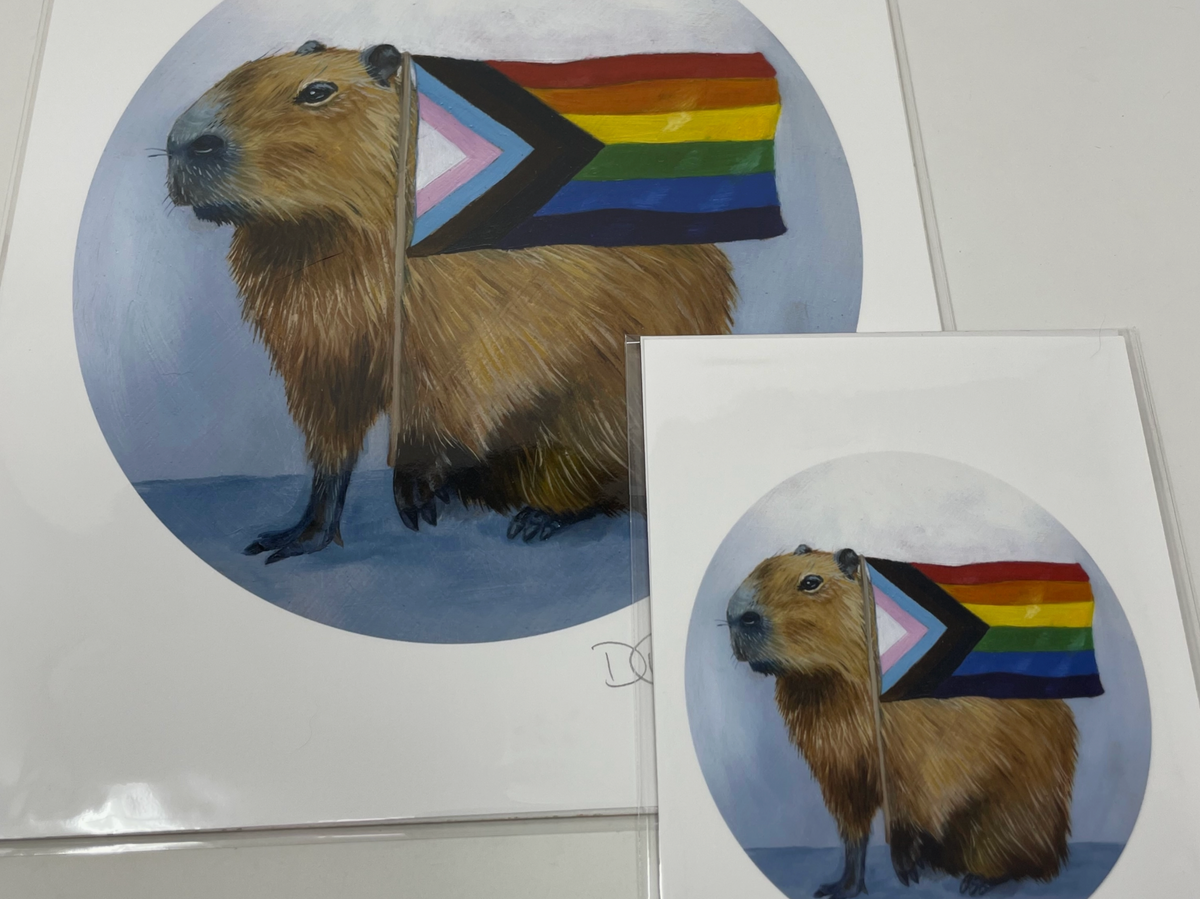Capybara Progress Pride Flag Print – Full Circle Gifts & Goods
